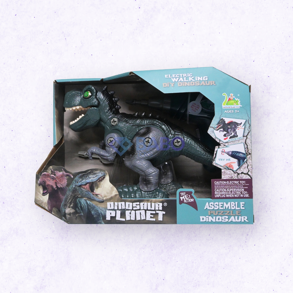 Jual Dinosaur Planet Electric Walking DIY Dinosaur Mainan Edukasi Anak ...