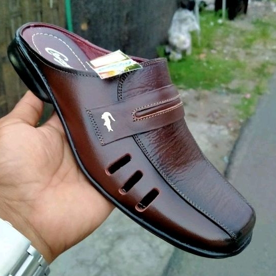 Jual Sepatu Bustong Kulit Pria Sepatu Sandal Selop Kulit Sapi | Shopee ...