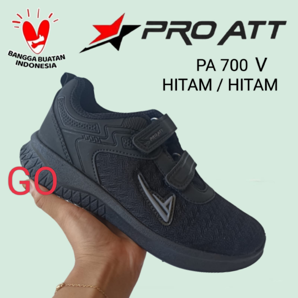 Jual gof PRO ATT sepatu PEREKAT sekolah hitam Sepatu PRO ATT PA/PC TEC OR MCL Sepatu sneakers ...