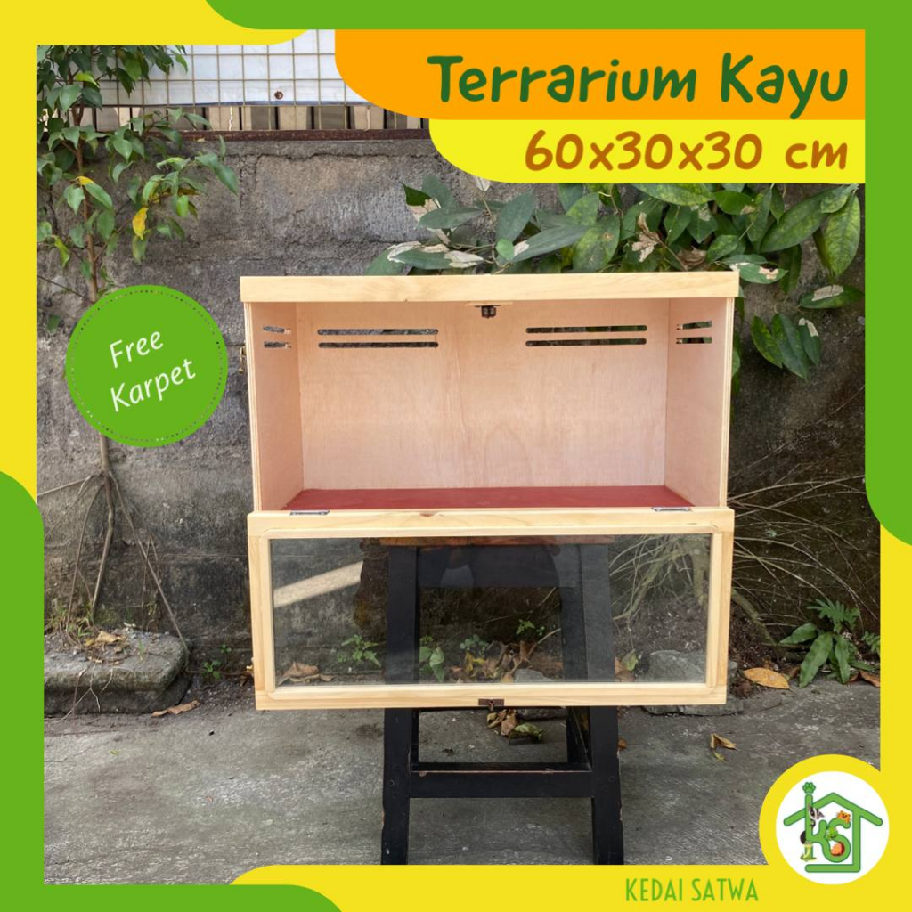 Jual Terrarium Kayu Kandang Reptile Reptil | Kandang Ular Sulcata ...