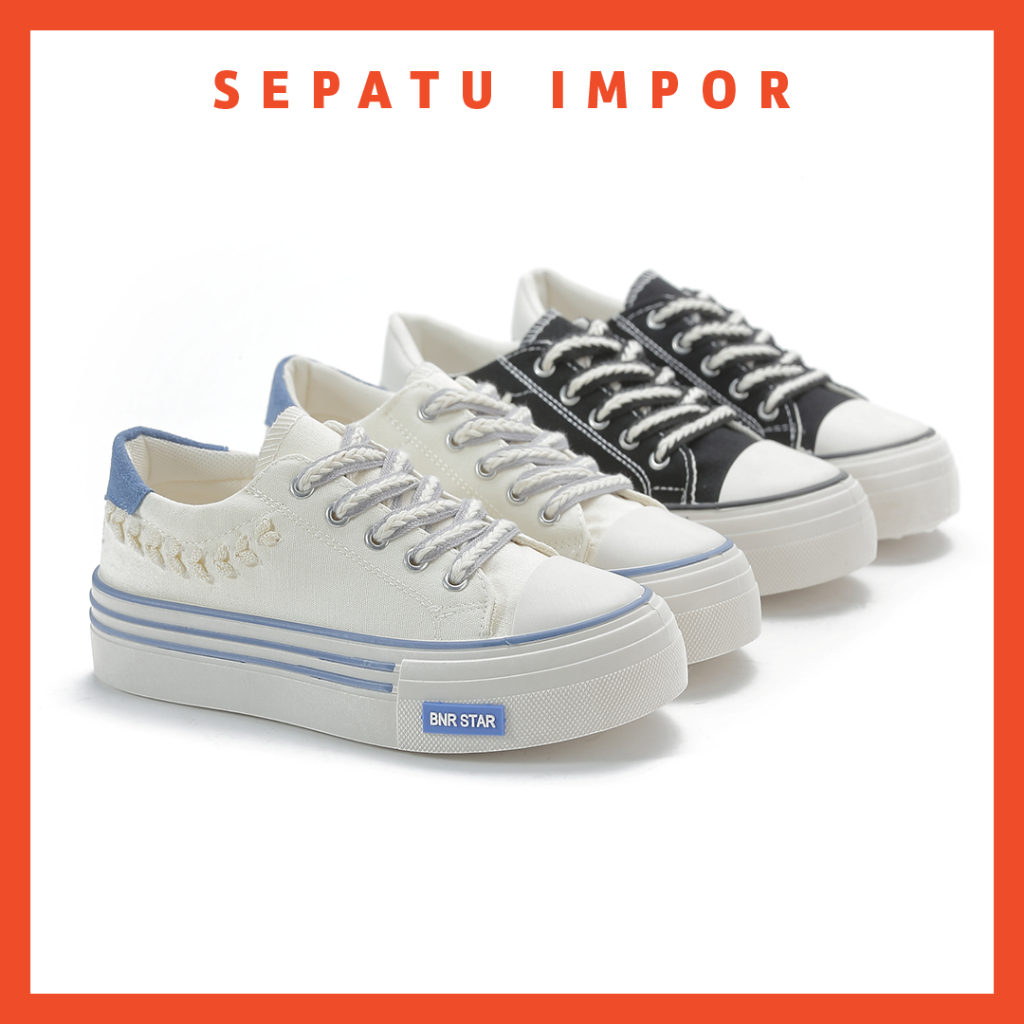 Jual FREE KOTAK SEPATU!!! SALE!!! SEPATU WANITA CANVAS FASHION IMPORT ...