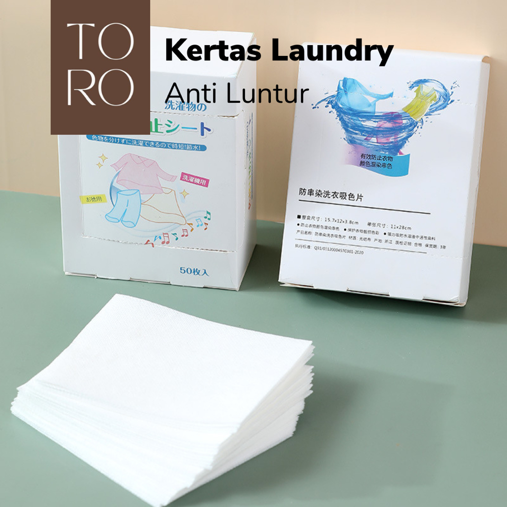 Jual TORO - KERTAS PENYERAP WARNA ANTI LUNTUR | KERTAS LAUNDRY NODA ...