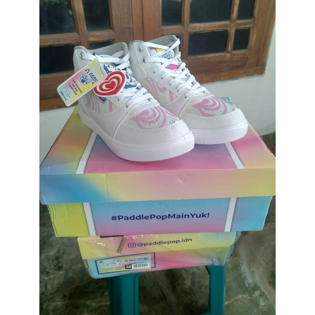 Jual Aerostreet x Paddle Pop 36-44 Putih Abu Muda Biru Sepatu Sneakers ...