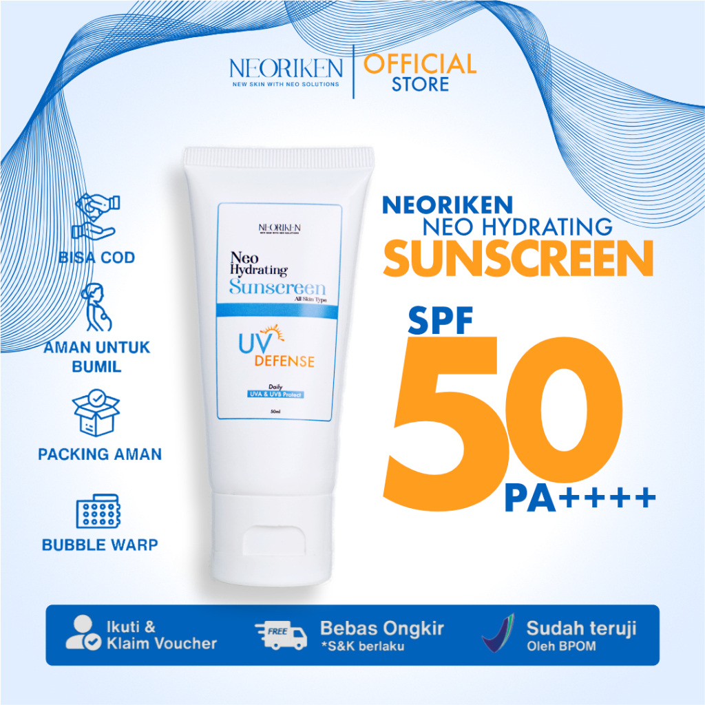 Jual Neoriken Neo Hydrating Sunscreen SPF 50 PA++++ 50gr | Melindungi ...