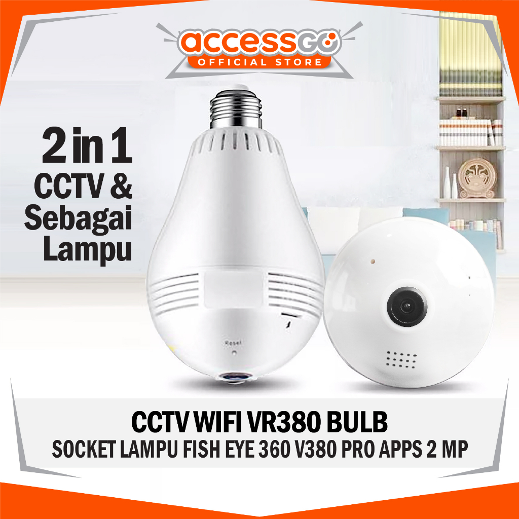 Jual Kamera CCTV Lampu Bohlam VR380 FISH EYE | Shopee Indonesia