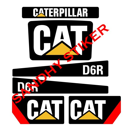 Jual Stiker Bulldozer Caterpillar D6R Stiker Alat Berat Cat Dozer ...