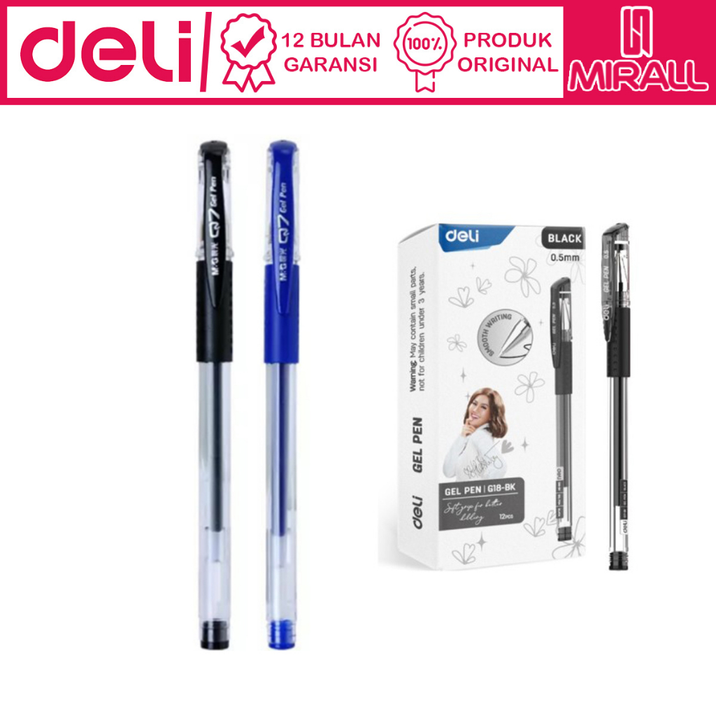 Jual DELI M&G Gel Pen Ball Pen Cair Office 0.5mm Original | Shopee ...
