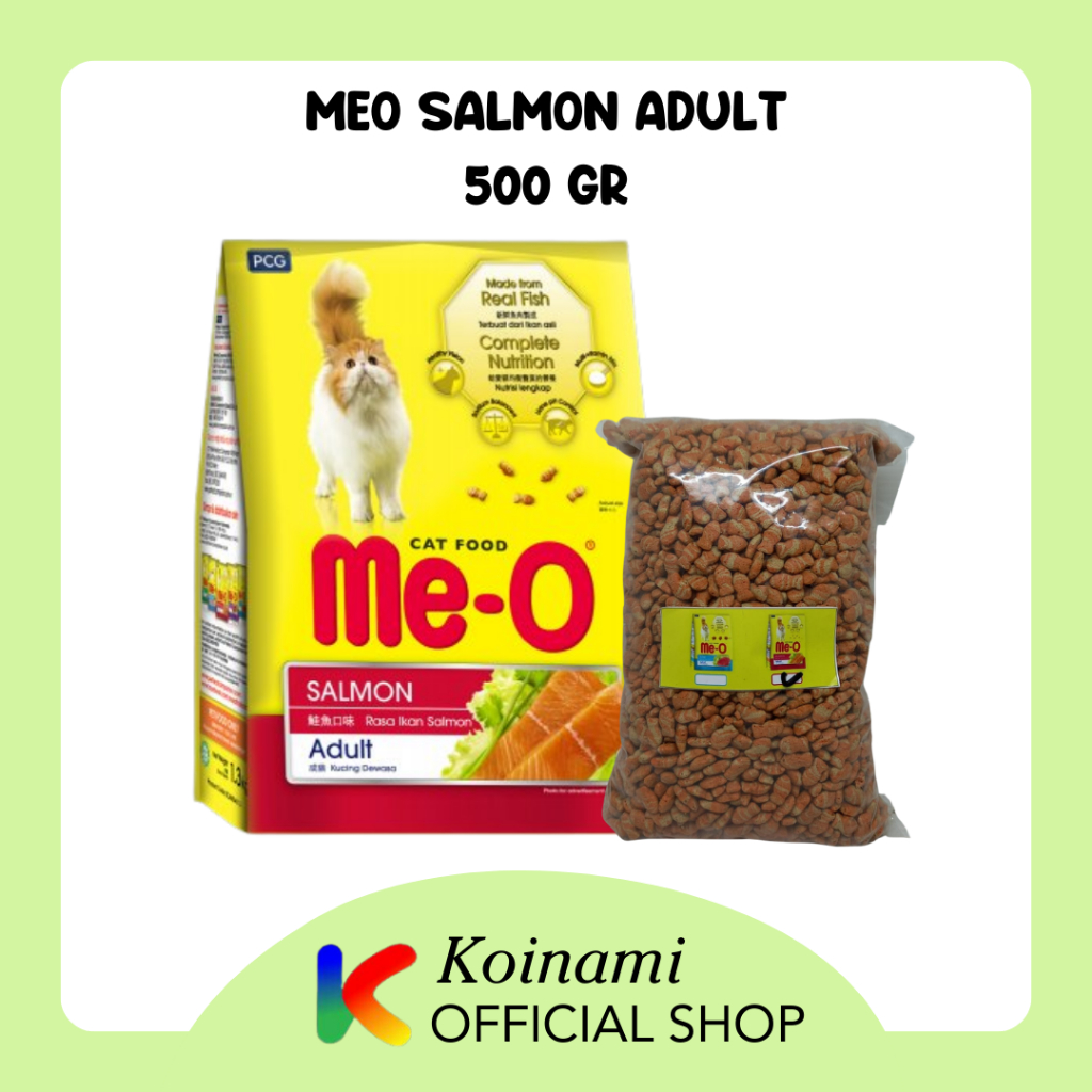 Jual MEO ADULT SALMON 500 gram cat food / makanan kucing | Shopee Indonesia