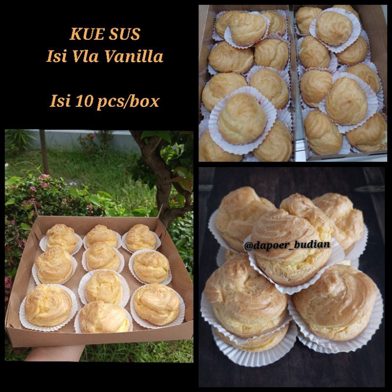 Jual Kue Soes / Sus Vla Vanilla isi 10 / Kue Sus / Kue Sus Isi Vla ...