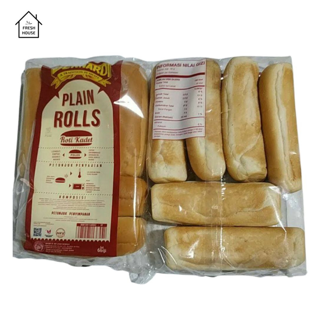 Jual ROTI HOTDOG / HOTDOG BUN/ HOT DOG PLAIN ROLLS / BERNARDI | Shopee ...