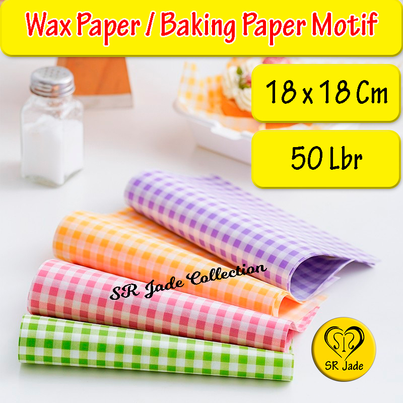 Jual [50 Lbr] Kertas Alas Bento Cake Roti Nasi Kue Kertas Gorengan ...