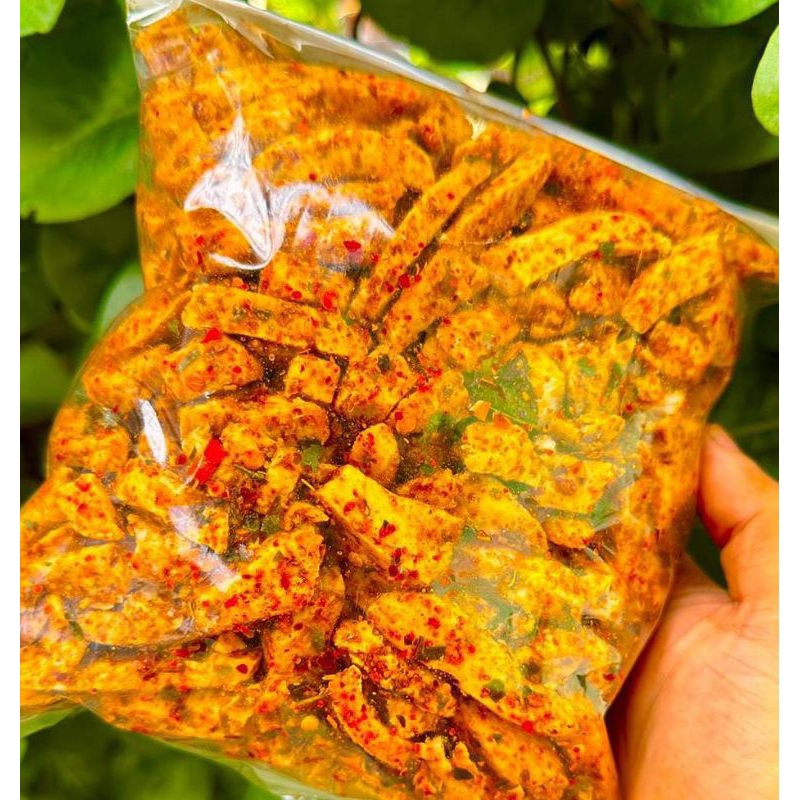 Jual Basreng sultan viral bandung pedas daun jeruk 500gram | Shopee ...