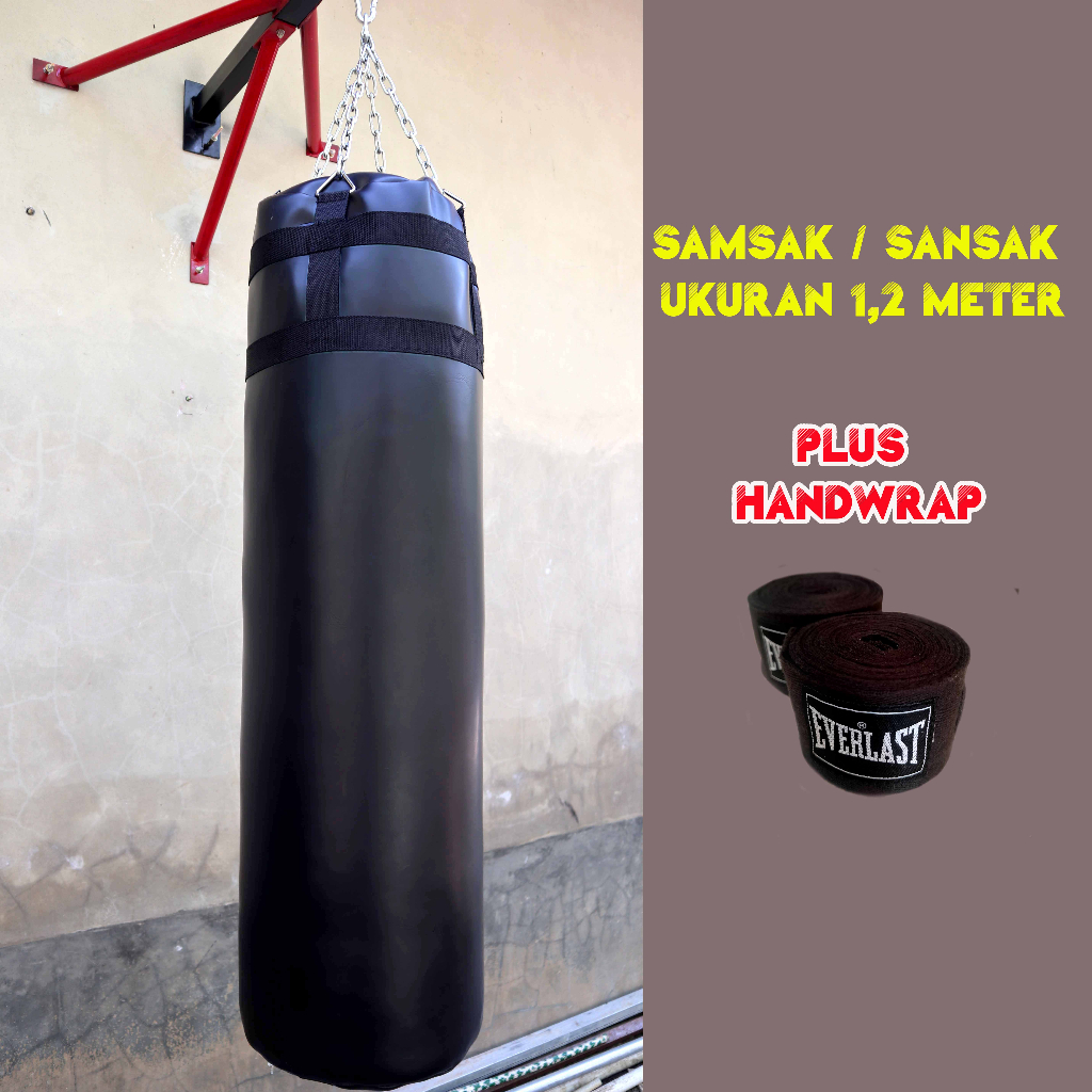 Jual Samsak / Sansak Ukuran 1,2 Meter Plus Handwrap Tinju / Boxing ...