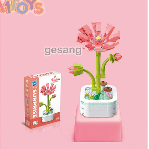 Jual Brick bunga block bunga DIY kado dan hadiah mainan edukasi anak ...
