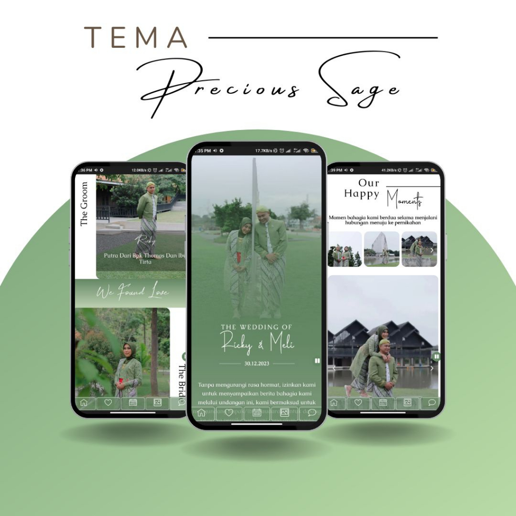 Jual Undangan Digital Pernikahan Tema Precious Undangan Website | Shopee Indonesia