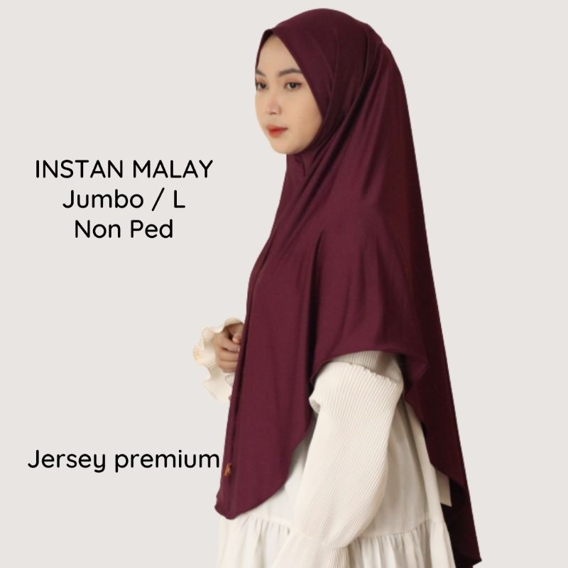 Jual Hijab Mazaya Malay Jumbo Syar'i size L / XL | Jilbab Bergo Khimar Malay Instan Syar'i Jumbo ...