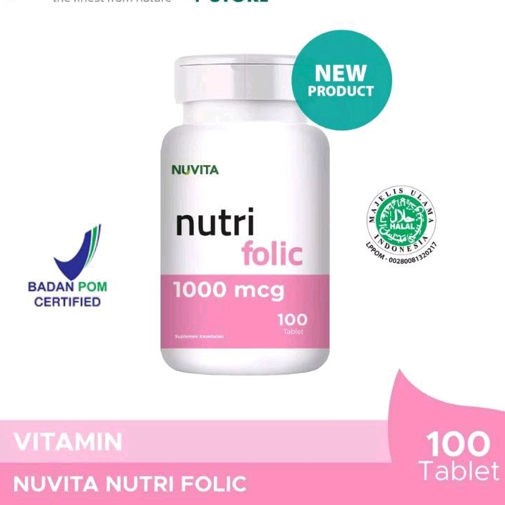 Jual Nuvita Nutri Folic tab isi 100 BPOM,HALAL,ORIGINAL | Shopee Indonesia