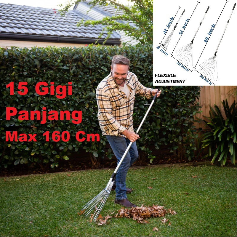 Jual Teleskopik garpu daun sapu garpu taman garpu rumput grass leaf ...