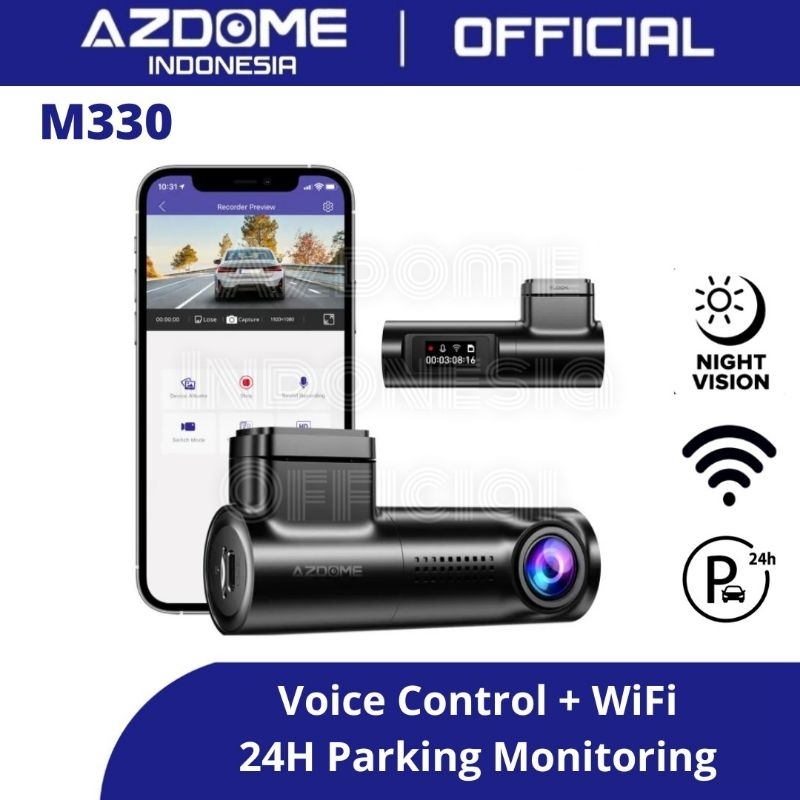 Jual Azdome M330 Full HD WiFi SuperCapacitor Dashcam | Shopee Indonesia