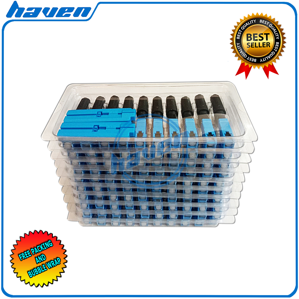 Jual 1Box/100Pcs Fast Connector SC UPC Non Buaya / Fiber Optik FTTH ...