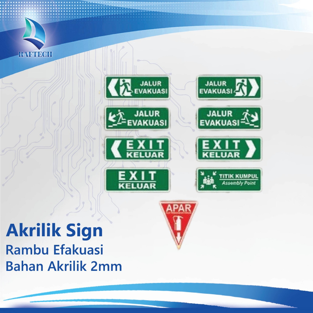 Jual Sign Jalur Evakuasi dan Rambu Exit | Acrylic Ukuran 30 x 10 cm ...