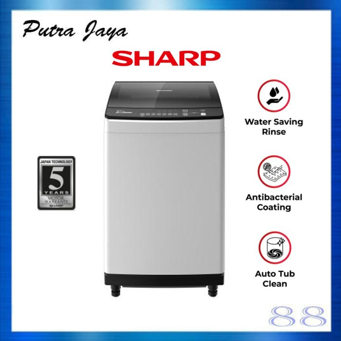 Jual Sharp Mesin Cuci Top Loading 1 Tabung ES-M9000T-GG / ESM 9000 9KG | Shopee Indonesia