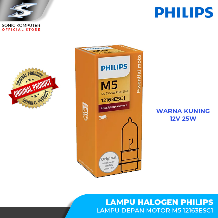 Jual Lampu Bohlam Halogen Motor Philips Essential Moto M5 12v 25 Watt ...
