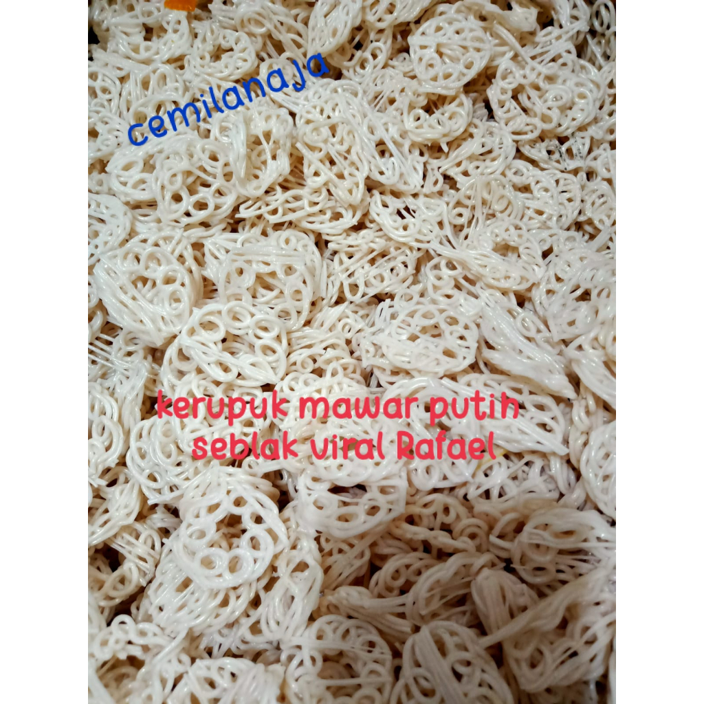 Jual KERUPUK MAWAR PUTIH MENTAH VIRAL SEBLAK RAFAEL SUPER PREMIUM ...