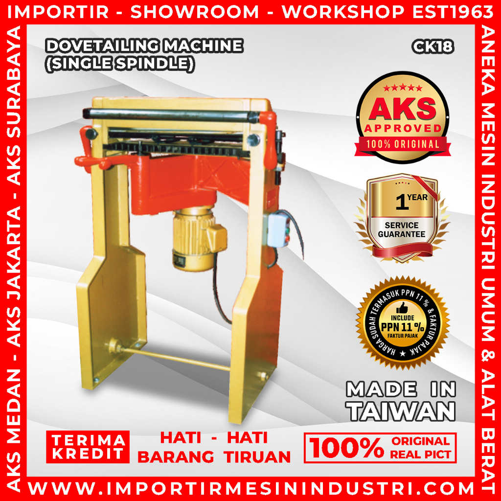 Jual Mesin Sambung Siku Kayu Ekor Burung Dovetail Single Spindle AKS ...