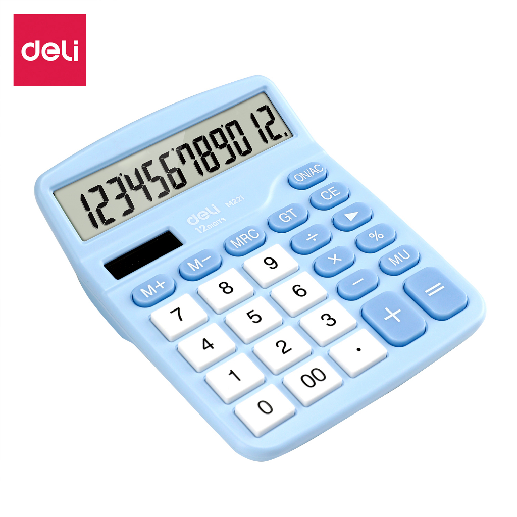 Jual Deli Kalkulator Meja / Desktop Calculator Layar 12 Digit Warna Lucu EM221 | Shopee Indonesia