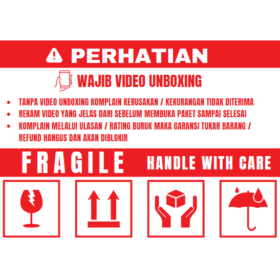 Jual STICKER FRAGILE / LABEL STIKER UNBOXING | Shopee Indonesia