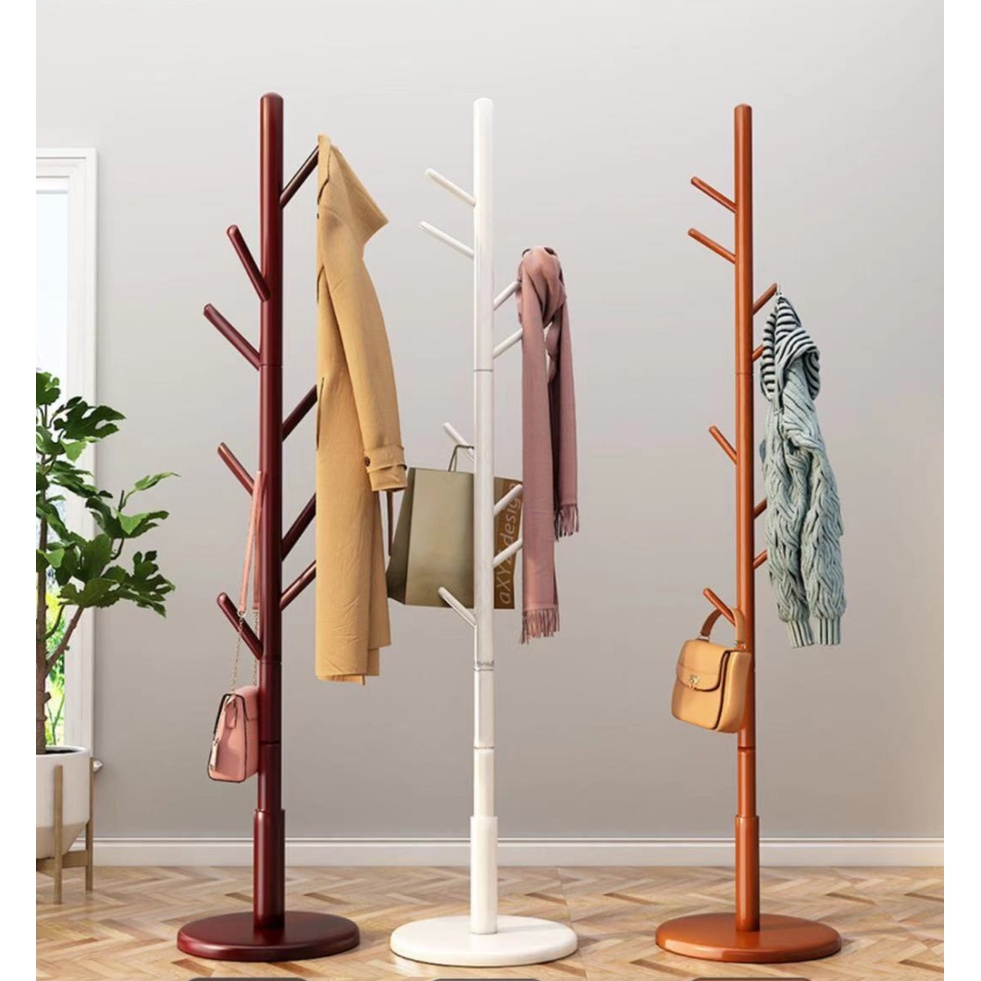 Jual Stand Hanger Kayu COATRACK Gantungan Berdiri Jaket , Baju ,Topi ...