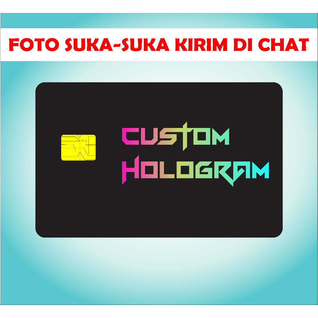 Jual Custom Sticker Skin Card - Hologram Vinyl ATM Debit Credit Emoney ...