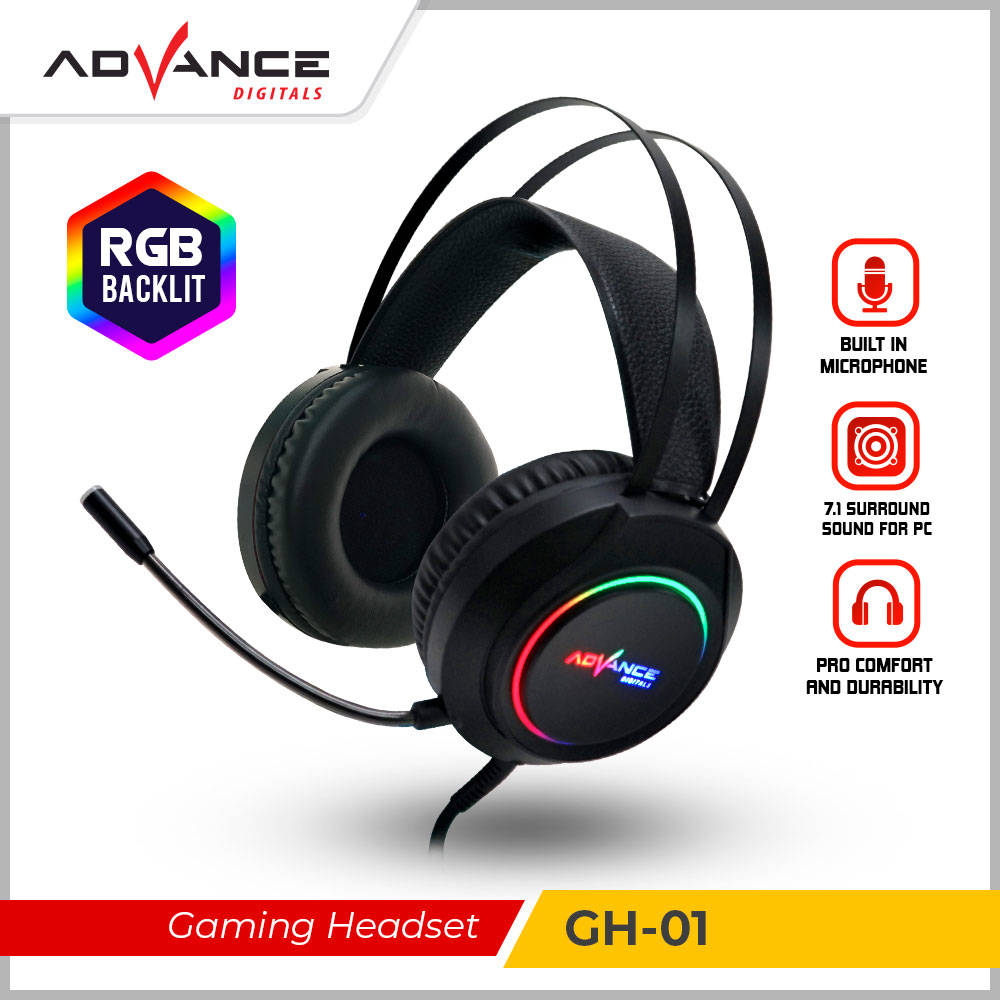 Jual 【Garansi 1 Tahun】Advance Gaming Headset Earphone RGB Noise ...