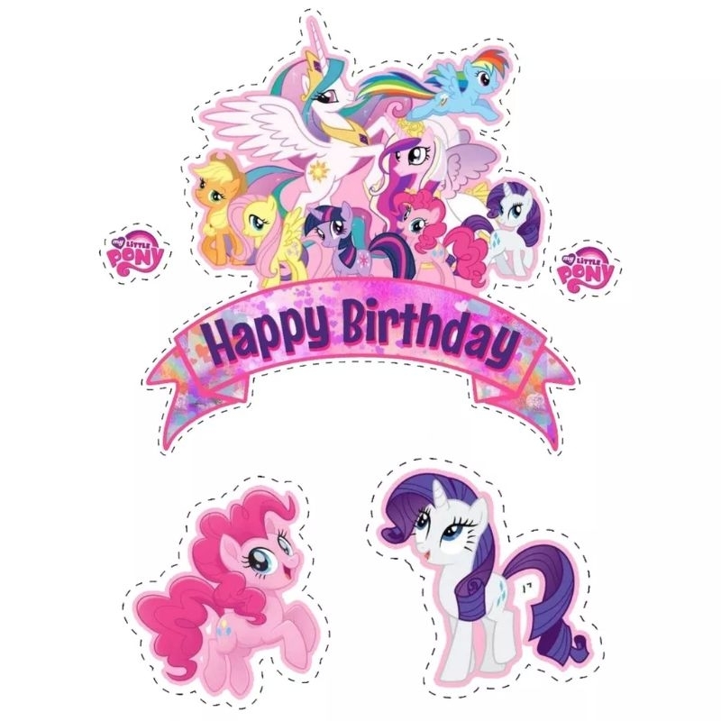 Jual CAKE TOPPER ULTAH KUDA PONY TIPE 1 | Shopee Indonesia