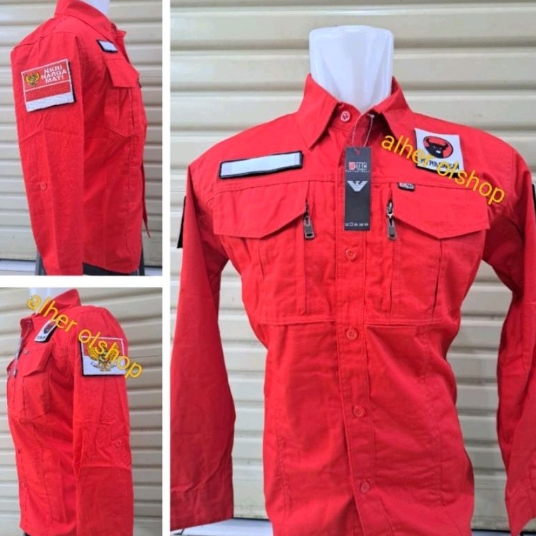 Jual Kemeja Tactical Partai Pdi Baju Tactical Partai Pdi Kemeja