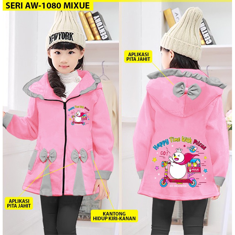 Jual Jaket anak perempuan mixue ice cream happy time with mixue | 1080 ... Jual Jaket anak perempuan mixue ice cream happy time with mixue | 1080 ...