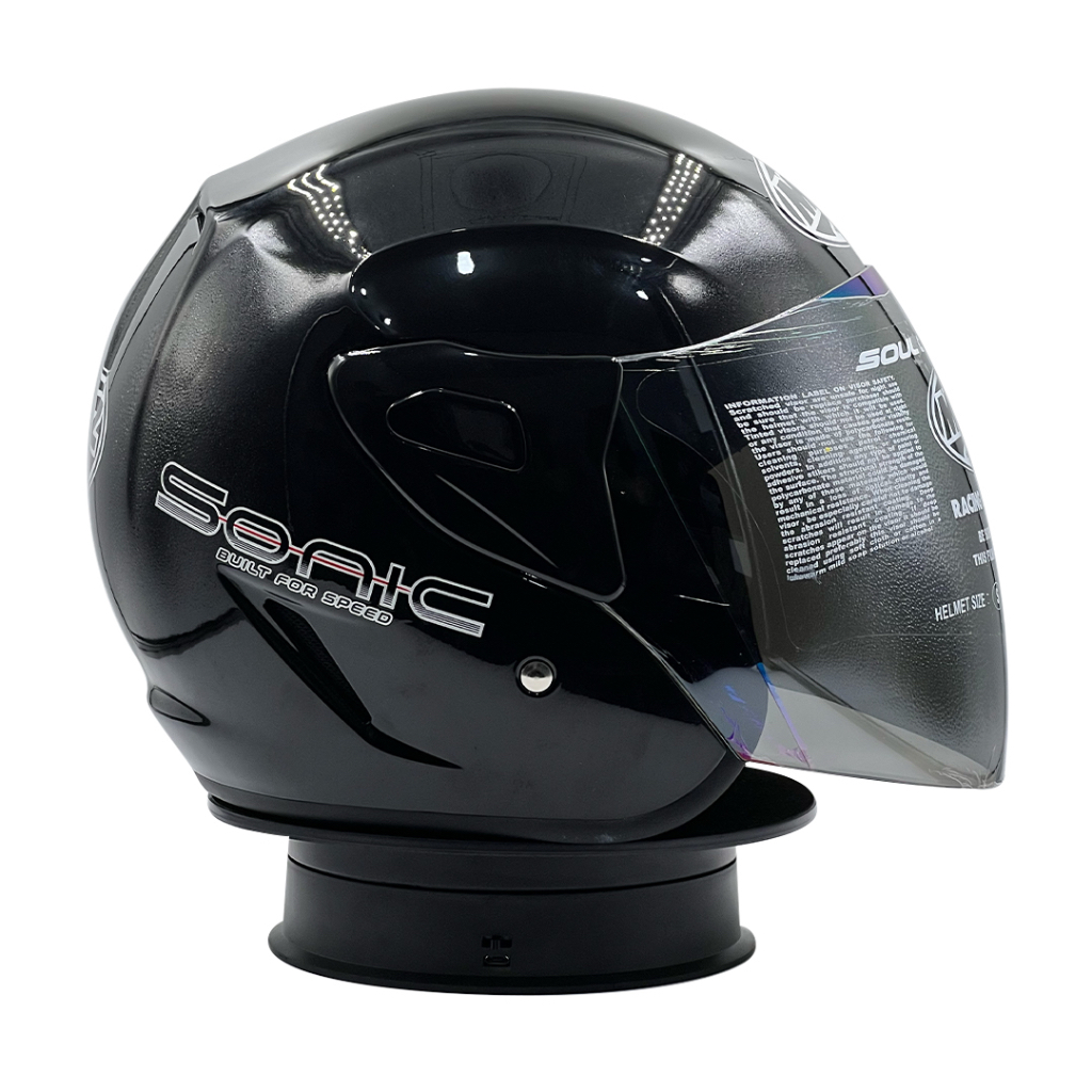 Jual Helm MAZ Sonic Solid Black | Shopee Indonesia