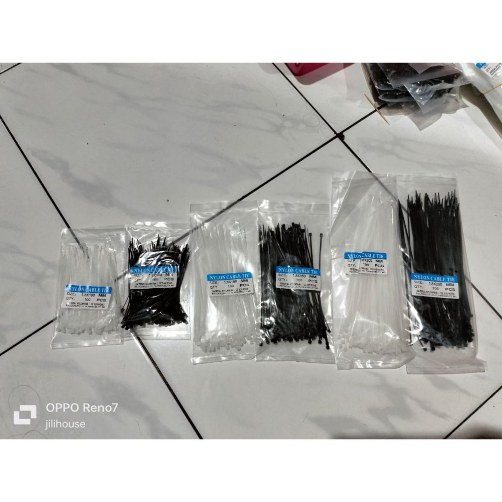 Jual Nylon Cable Tie Kabel Tie Nilon Hitam Putih Serbaguna | Shopee ...