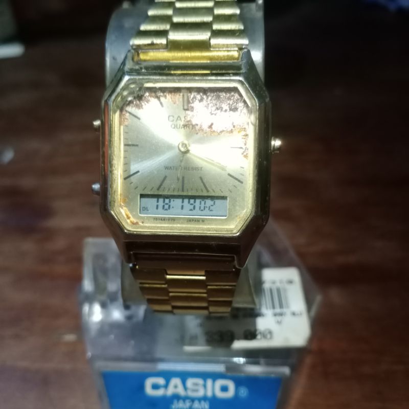 Jual jam Casio dual time quartz KW BAHAN vintage lawas bekas kuno ...