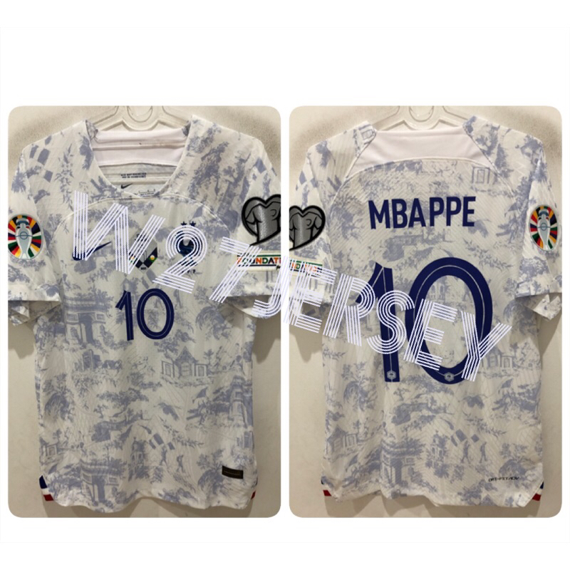 Jual JERSEY PLAYER ISSUE - France Away 2022 name player Mbappe + Patch ...