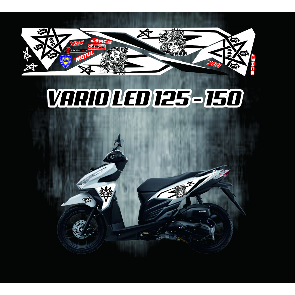 Jual LIS PUTH BODY HONDA VARIO / STRIPING STIKER VARIO LED 125 - 150 VARIASI MOTIF MEDUSA LIS ...