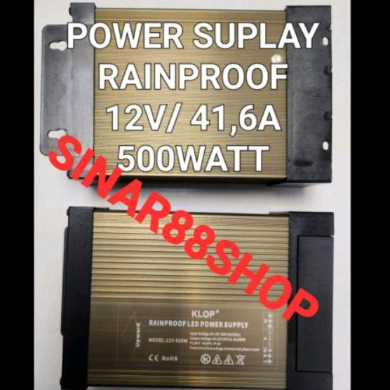 Jual BOX RAINPROOF WATERPROOF OUTDOOR POWER SUPPLY 12v 41.6A 500w TRAFO ...