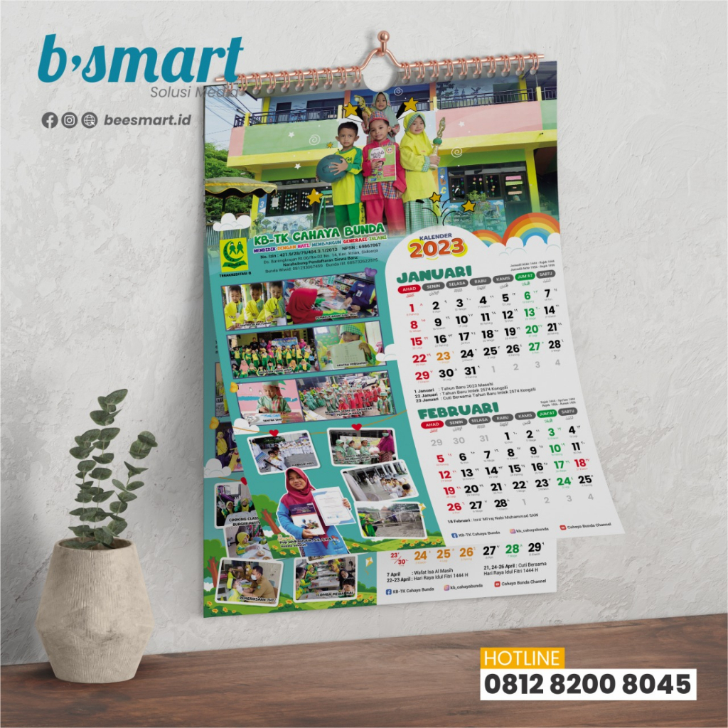 Jual CETAK KALENDER DINDING UKURAN 32x48 CM, 3 LEMBAR [KLEP SENG ...