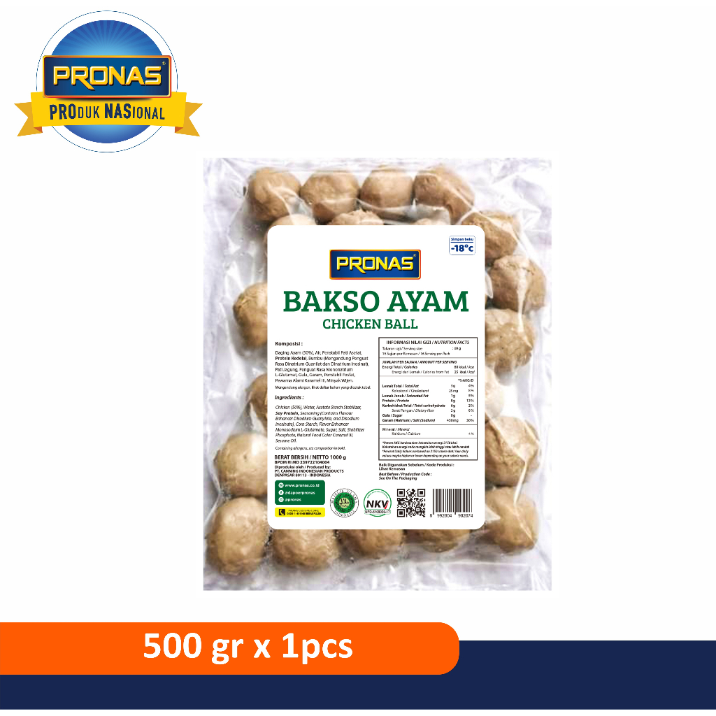 Jual PRONAS Bakso Ayam 500 gr | Shopee Indonesia