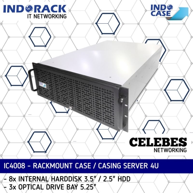 Jual IC4008 Rackmount Case 4U 10 Bay HDD SATA 2 Bay Internal Casing ...