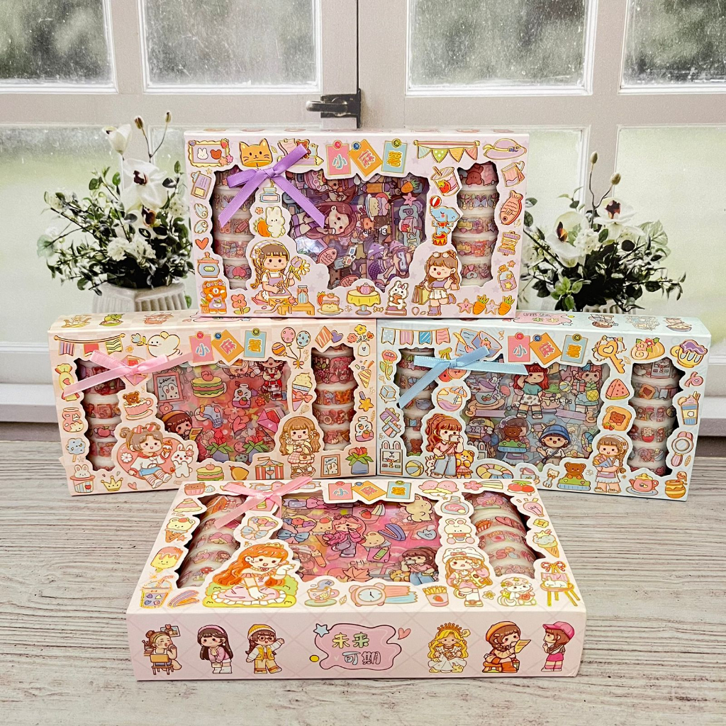 Jual PAKET Box Sticker 5 lbr &Washitape 12 roll CHL Cute Lucu Ready 3 ...