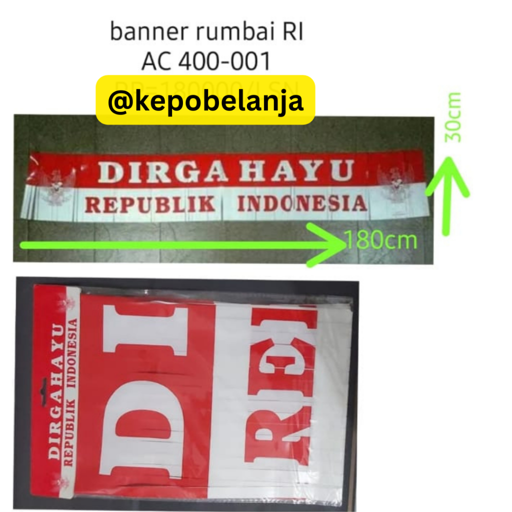 Jual Promo banner rumbai RI merdeka dirgahayu republik Indonesia murah ...