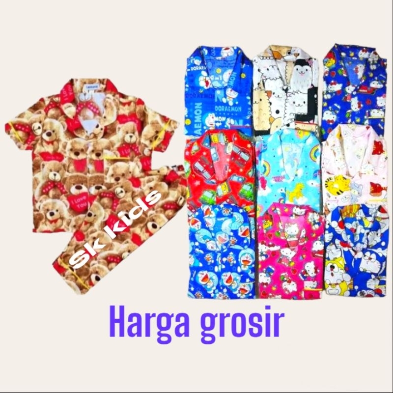 Jual Paket hemat 5 pcs piama baju tidur anak termurah 1-10 tahun ...