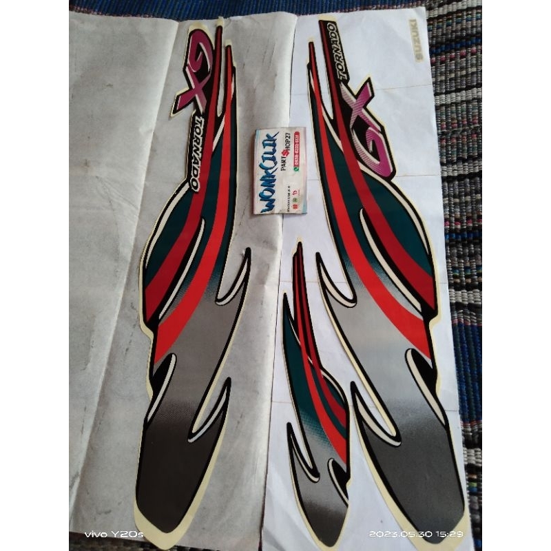 Jual striping stiker body Suzuki tornado gx silver | Shopee Indonesia
